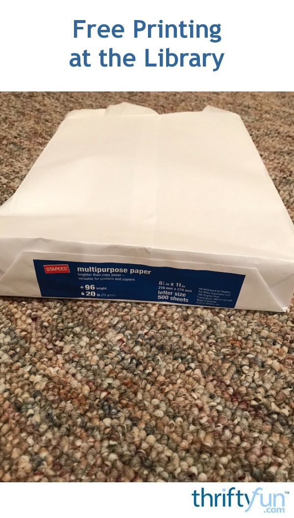 Free Printing at the Library | ThriftyFun