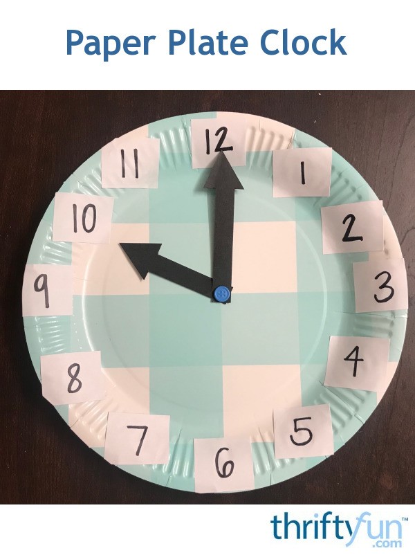 Paper Plate Clock | ThriftyFun