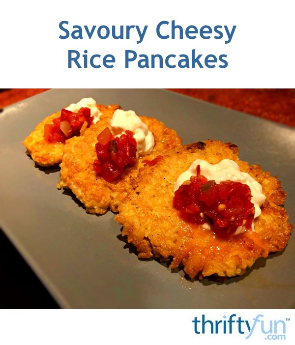 Savoury Cheesy Rice Pancakes | ThriftyFun
