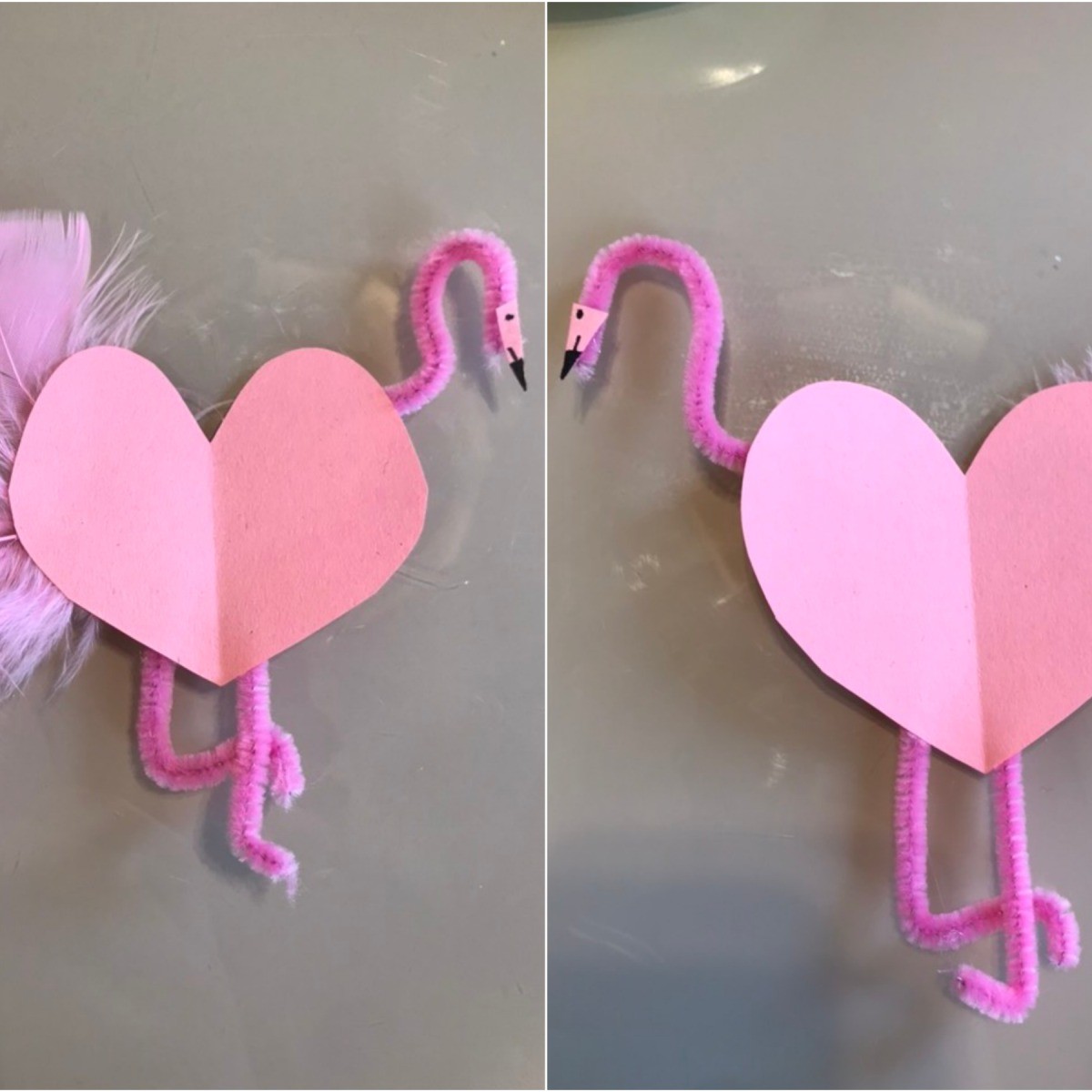 Flamingo Heart Card | ThriftyFun