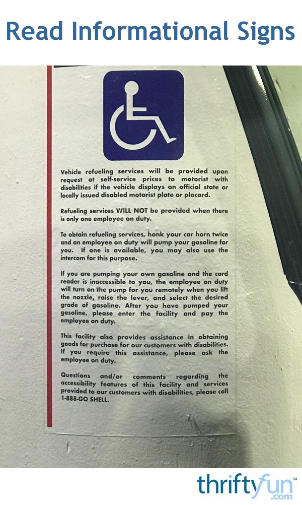 Read Informational Signs | ThriftyFun