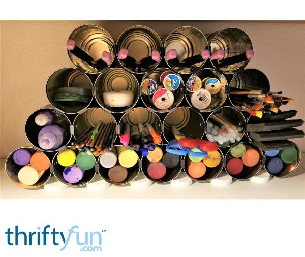 Tin Can Craft Supply Organizer | ThriftyFun