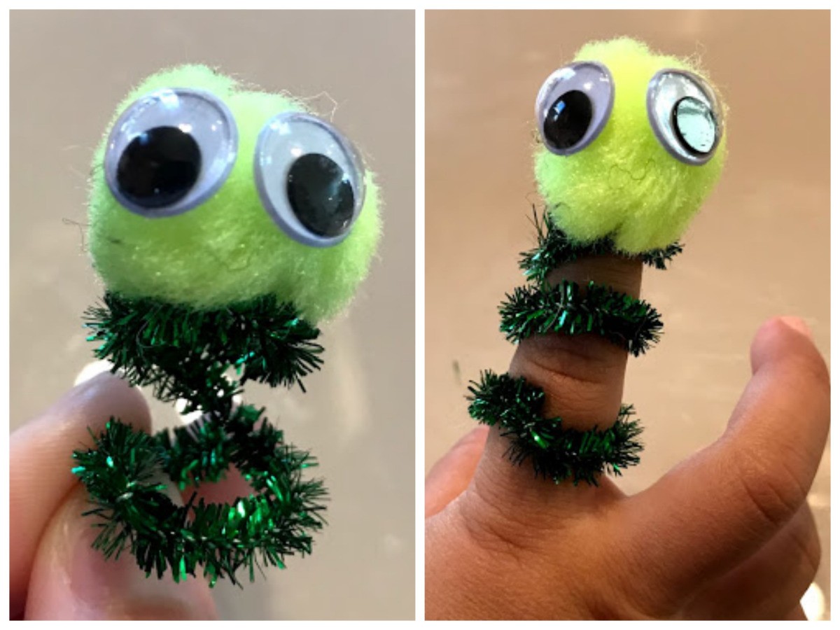 Making Pop Pom and Pipe Cleaner Finger Puppets | ThriftyFun