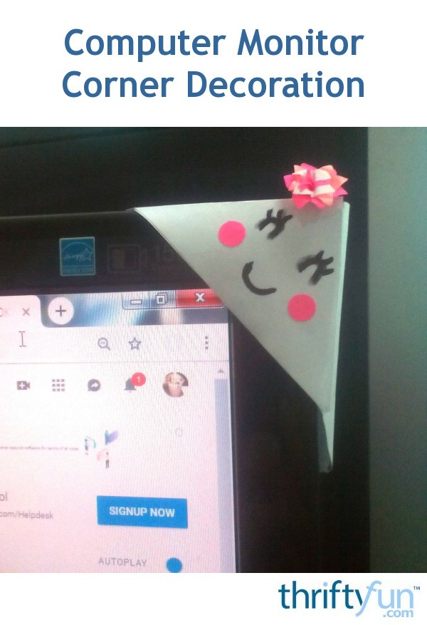 Making a Computer Monitor Corner Decoration | ThriftyFun