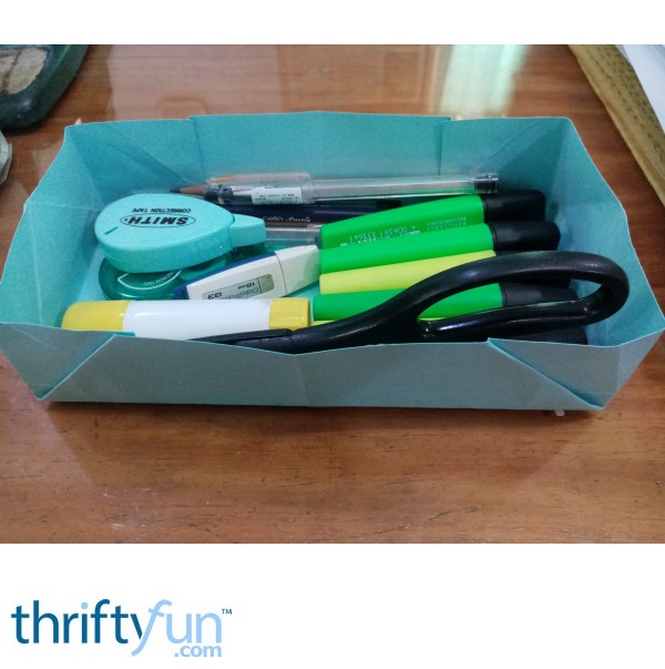 How to Make a Paper Office Supplies Container | ThriftyFun