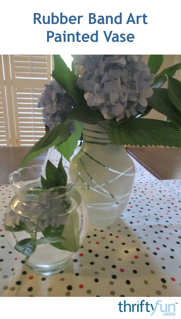 Rubber Band Art Painted Vase | ThriftyFun
