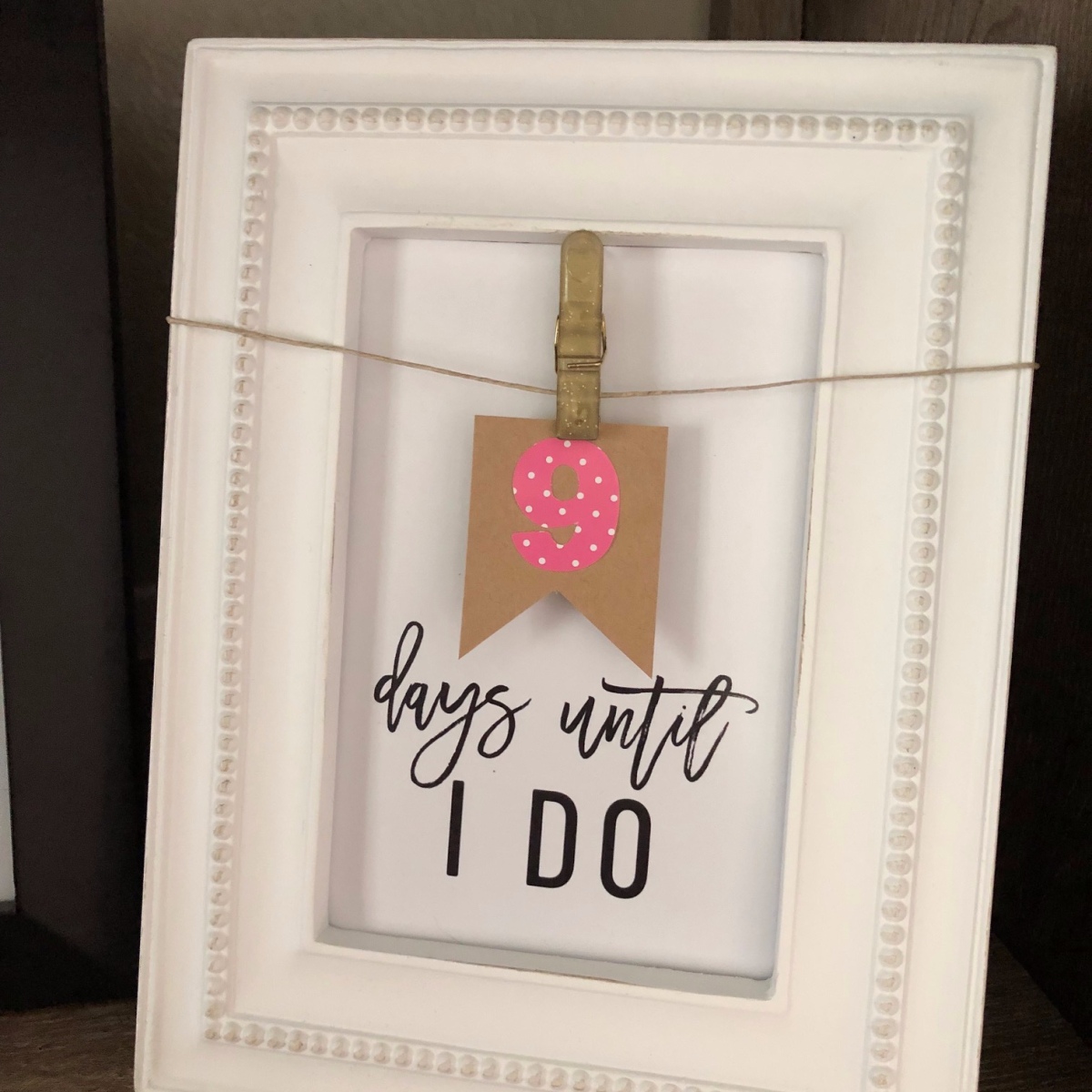Wedding Countdown Frame | My Frugal Wedding