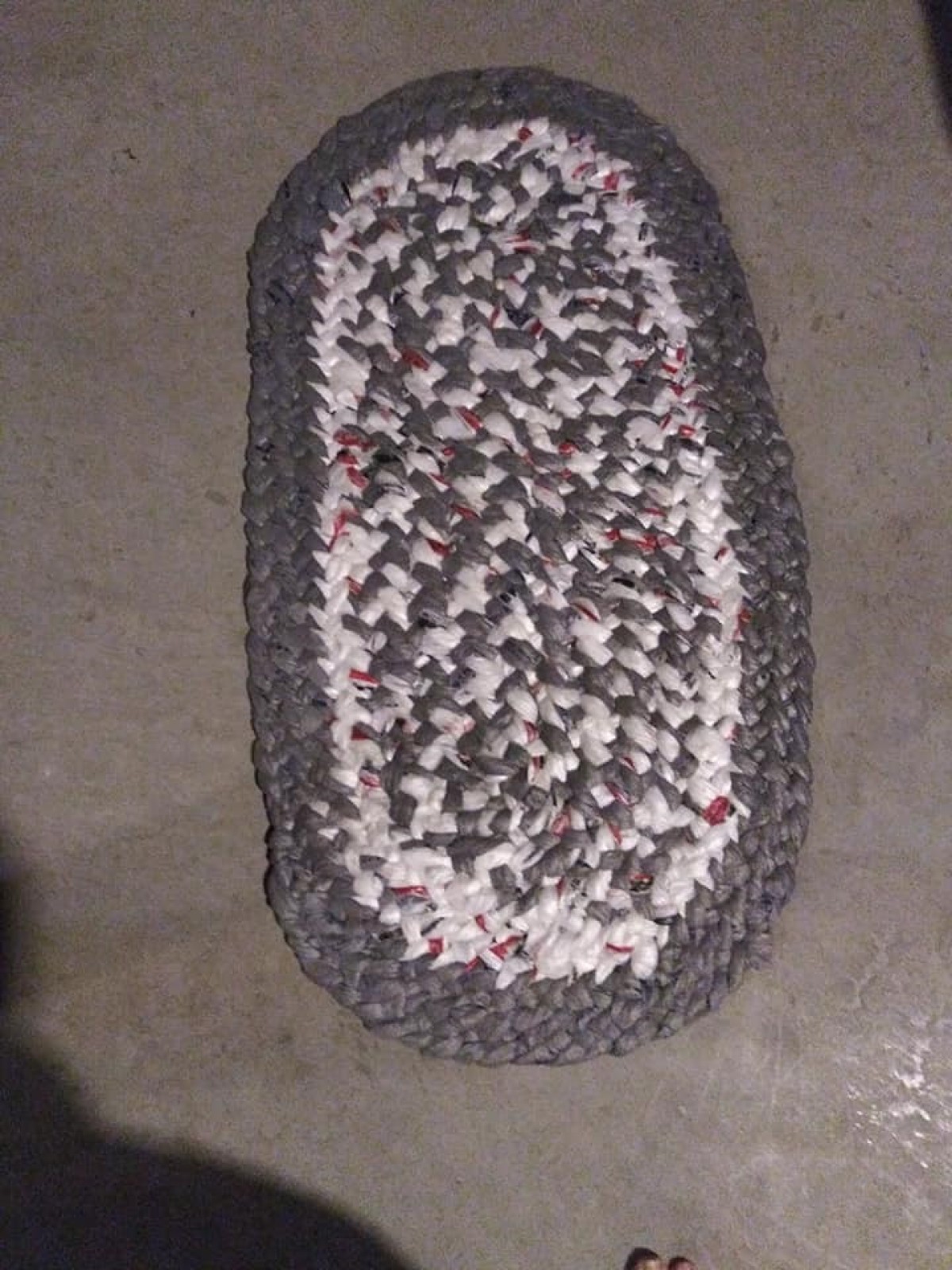 Recycled Plastic Bag Rugs and Bleacher Pads | ThriftyFun