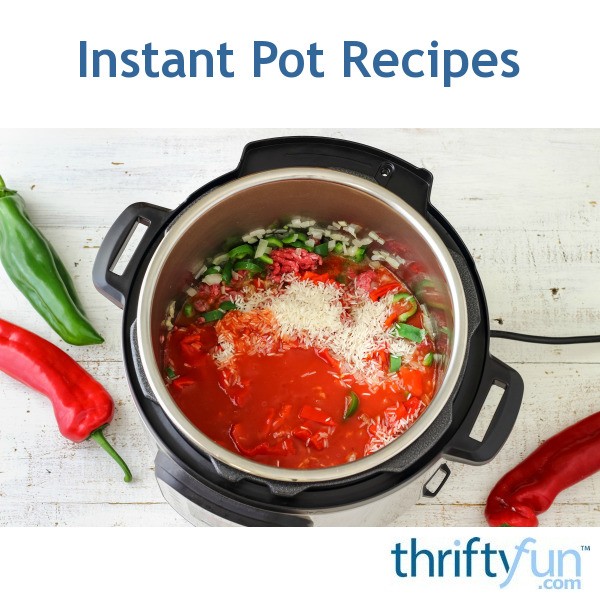 Instant Pot Recipes | ThriftyFun