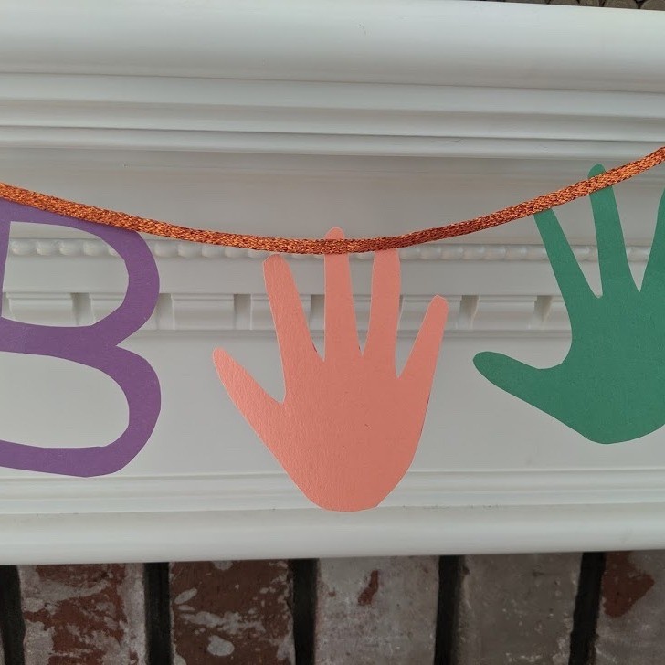 Making a Handprint Boo Banner | My Frugal Halloween