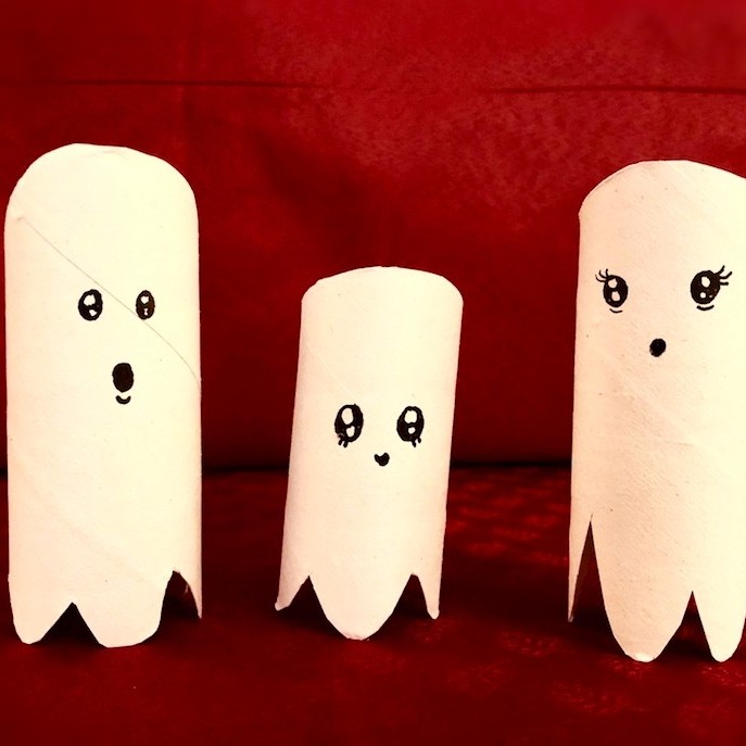 Making Cardboard Tube Ghosts | My Frugal Halloween
