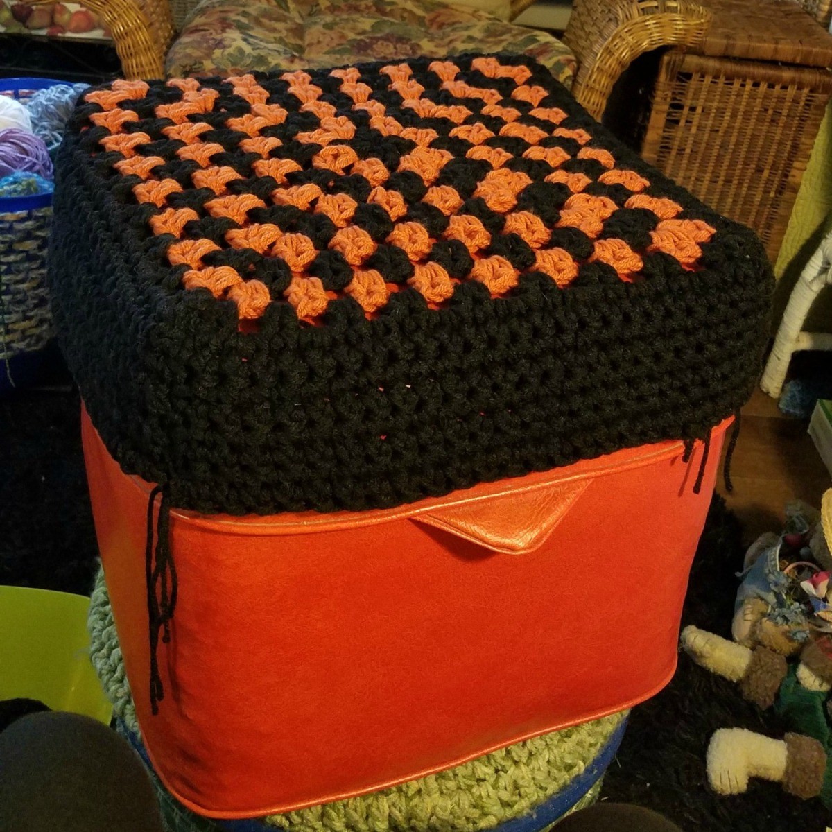 Recovering an Old Hassock | ThriftyFun