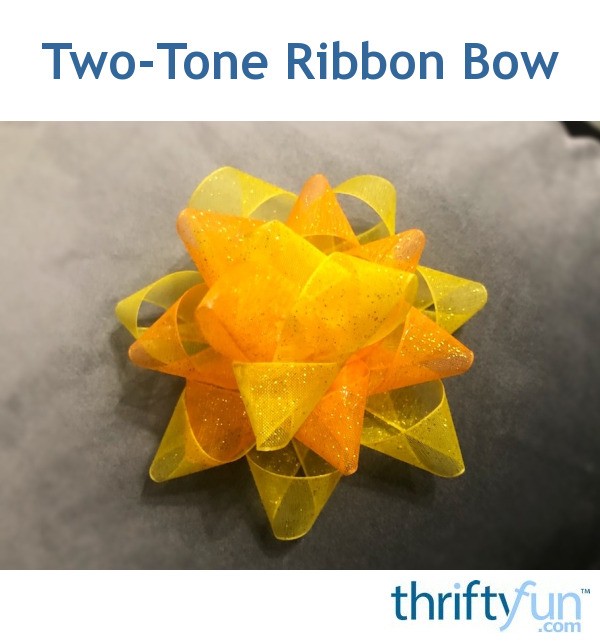 Two-Tone Ribbon Bow | ThriftyFun