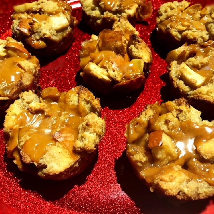 Caramel Apple Bread Pudding Cups | ThriftyFun