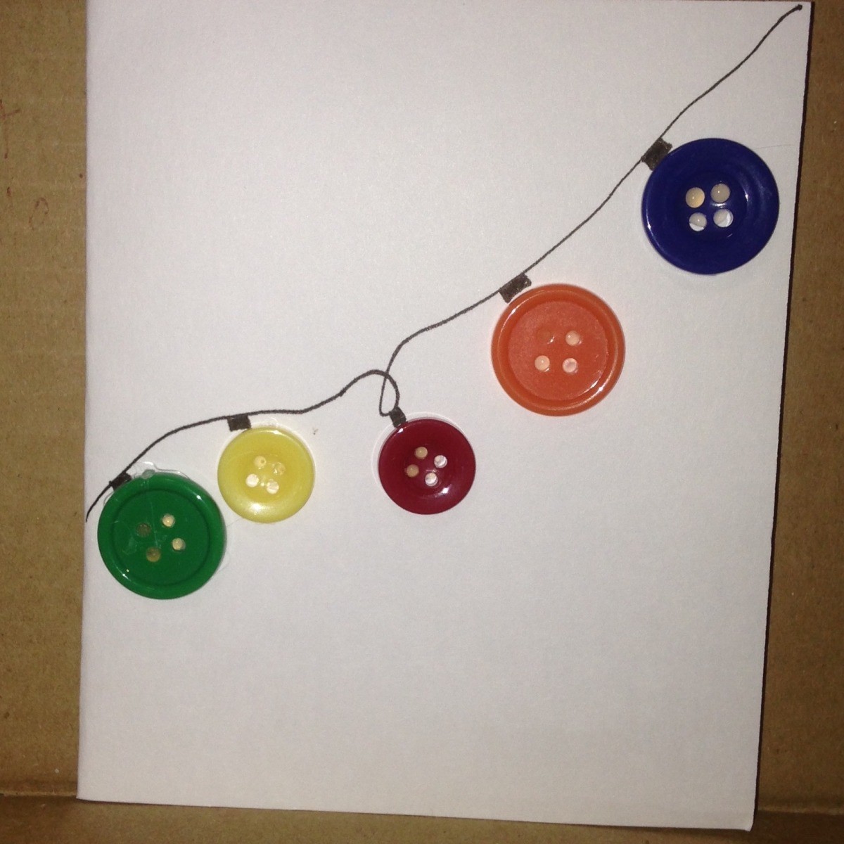 Button Christmas Cards | My Frugal Christmas