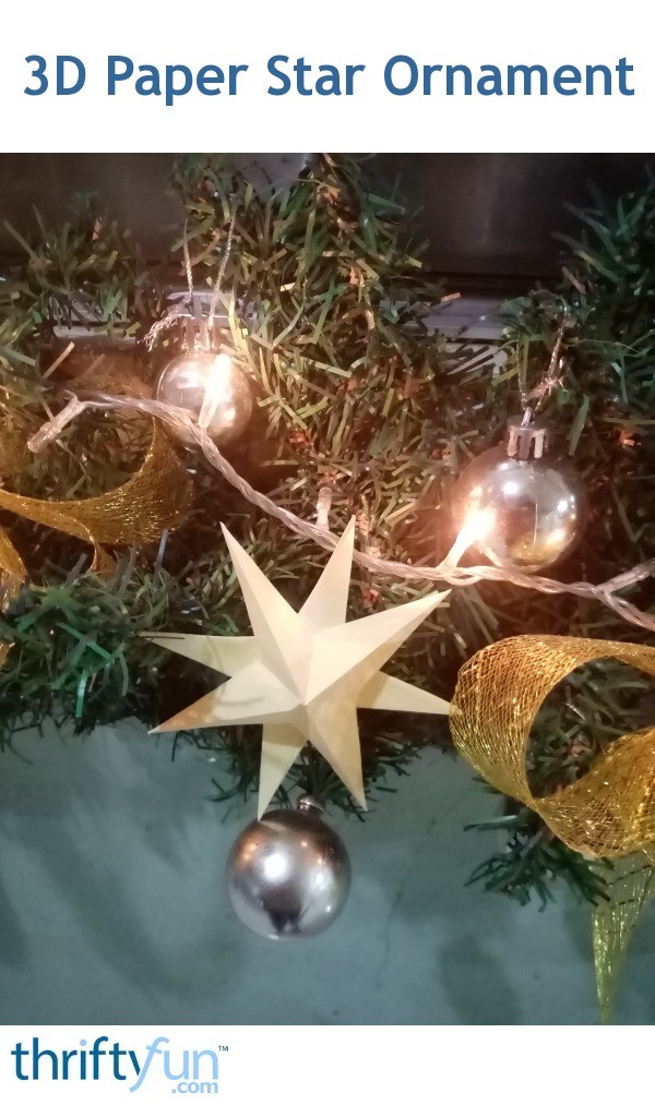 3D Paper Star Ornament | My Frugal Christmas
