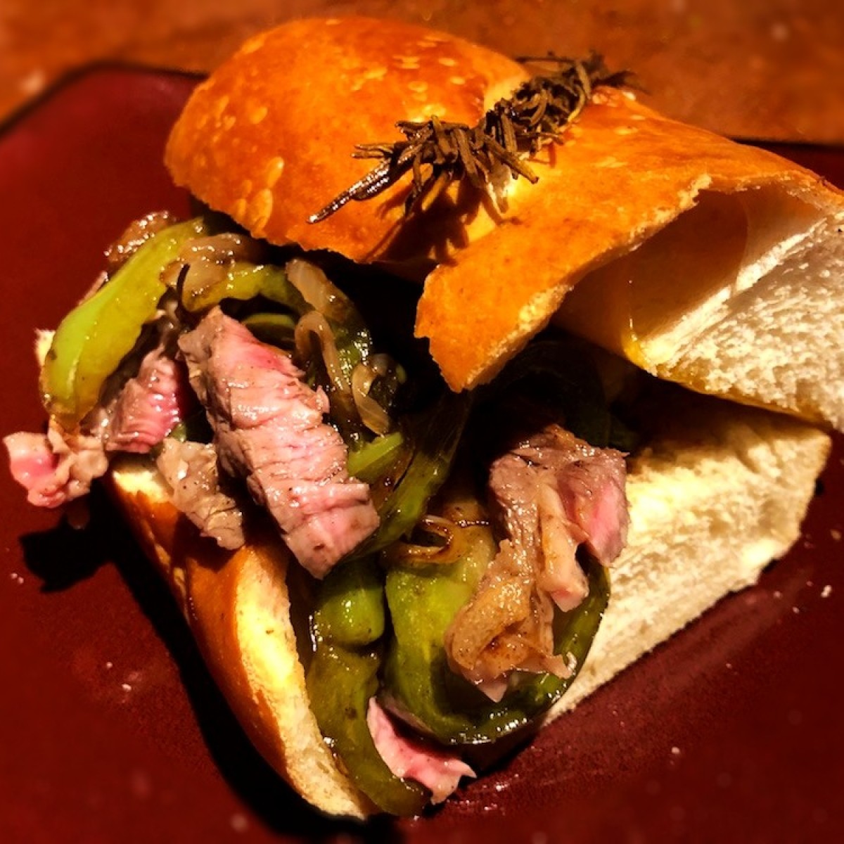 Caramelized Onion and Pepper Steak Sandwich | ThriftyFun