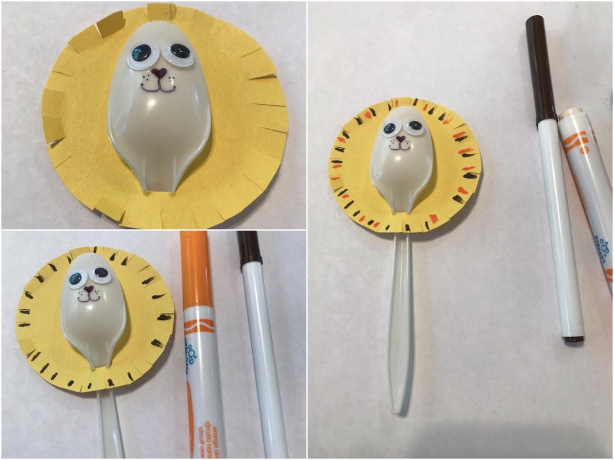 Making a Lion Spoon Puppet | ThriftyFun