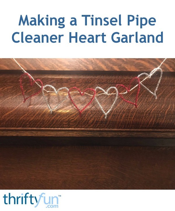 Making a Tinsel Pipe Cleaner Heart Garland | ThriftyFun