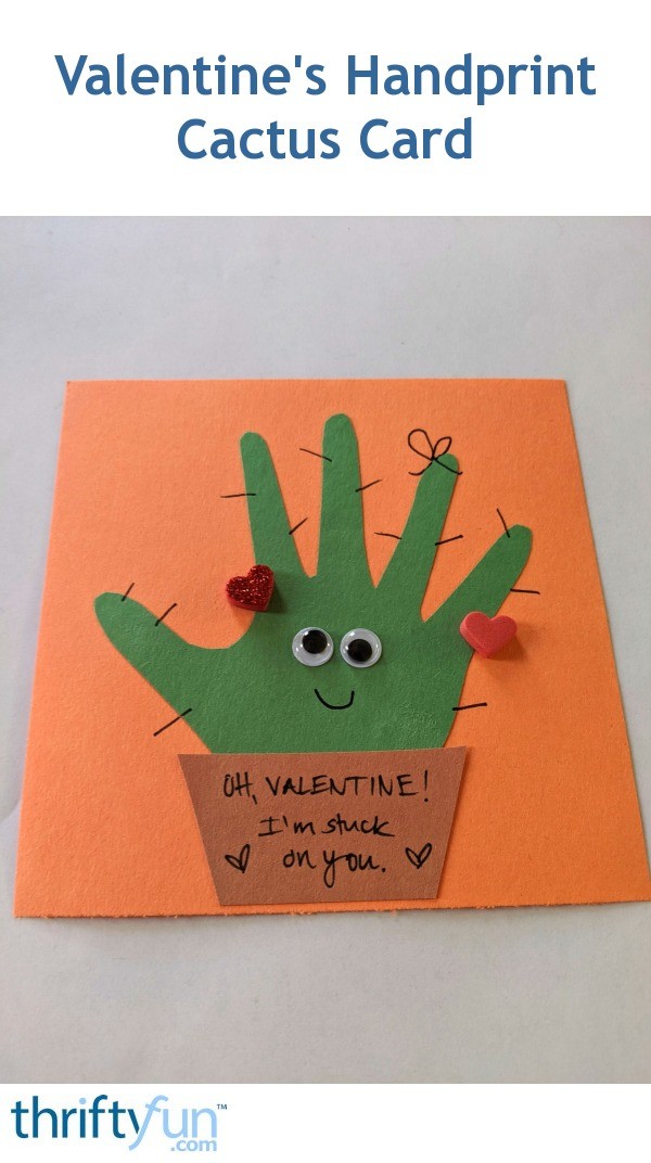 Making a Valentine's Handprint Cactus Card | ThriftyFun