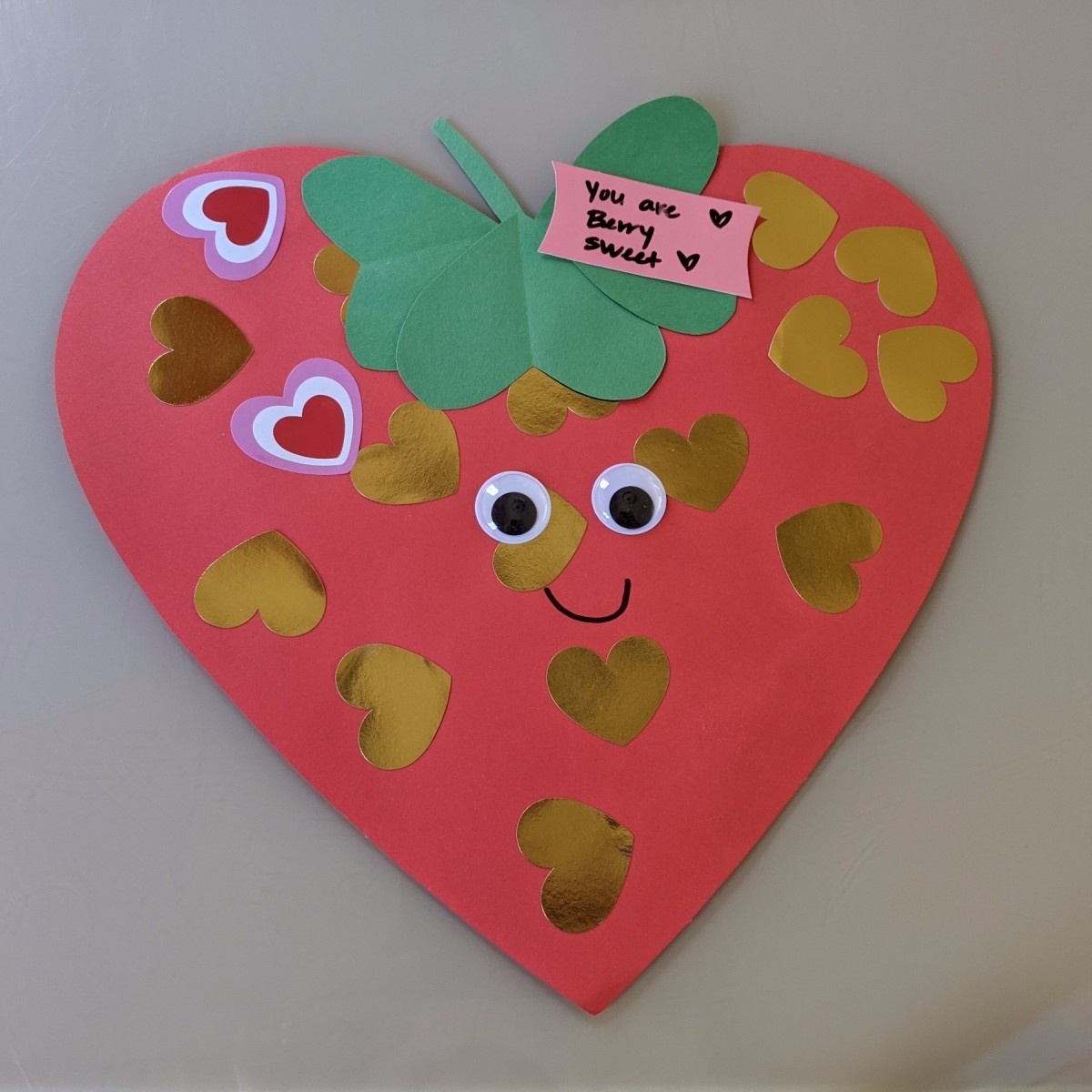 Making a Giant Strawberry Valentine's Day Card | ThriftyFun