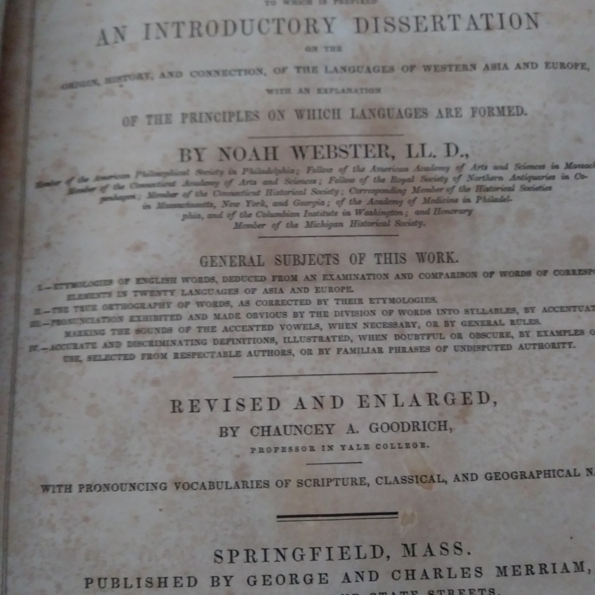 Value of a 1858 Webster's Dictionary? | ThriftyFun