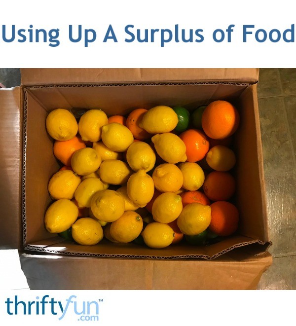 Using Up A Surplus of Food | ThriftyFun