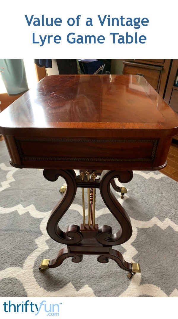 Value of a Vintage Lyre Game Table? | ThriftyFun