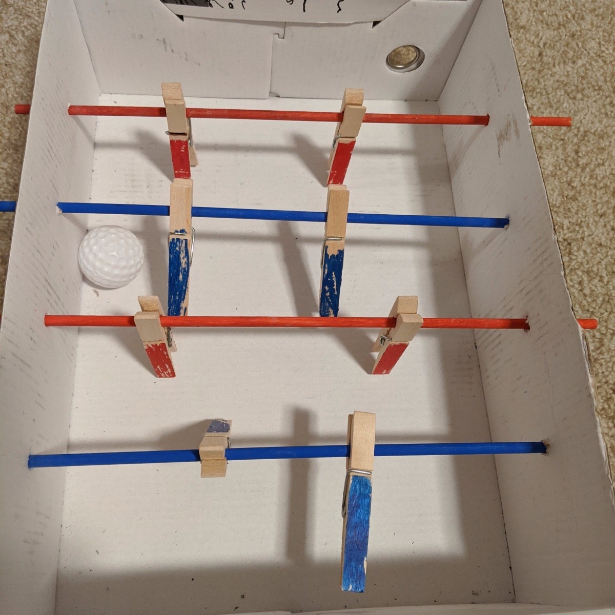 DIY Foosball Game Shoebox | ThriftyFun