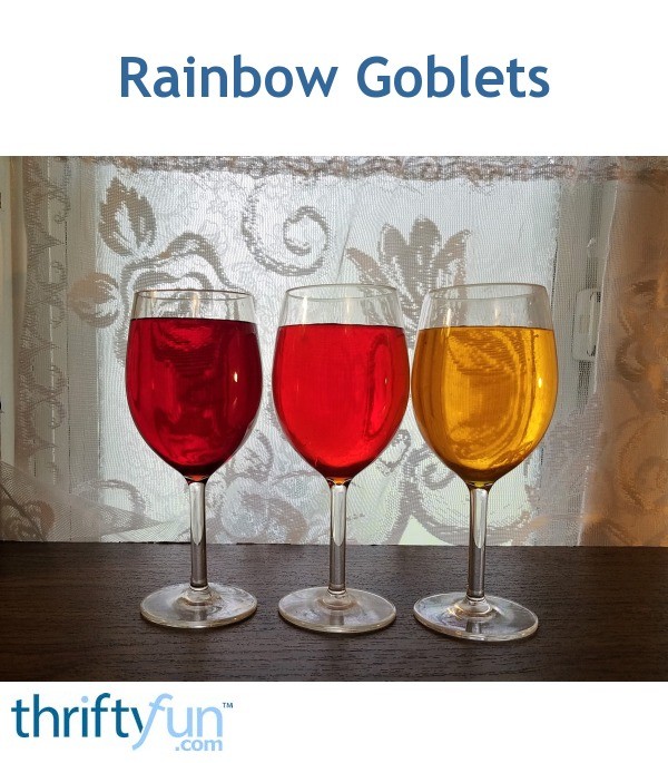 Making Rainbow Goblets | ThriftyFun