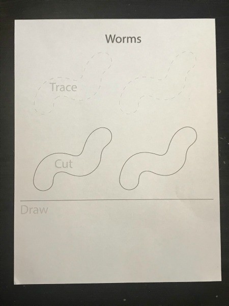 Trace, Cut, and Draw (Worm) | ThriftyFun