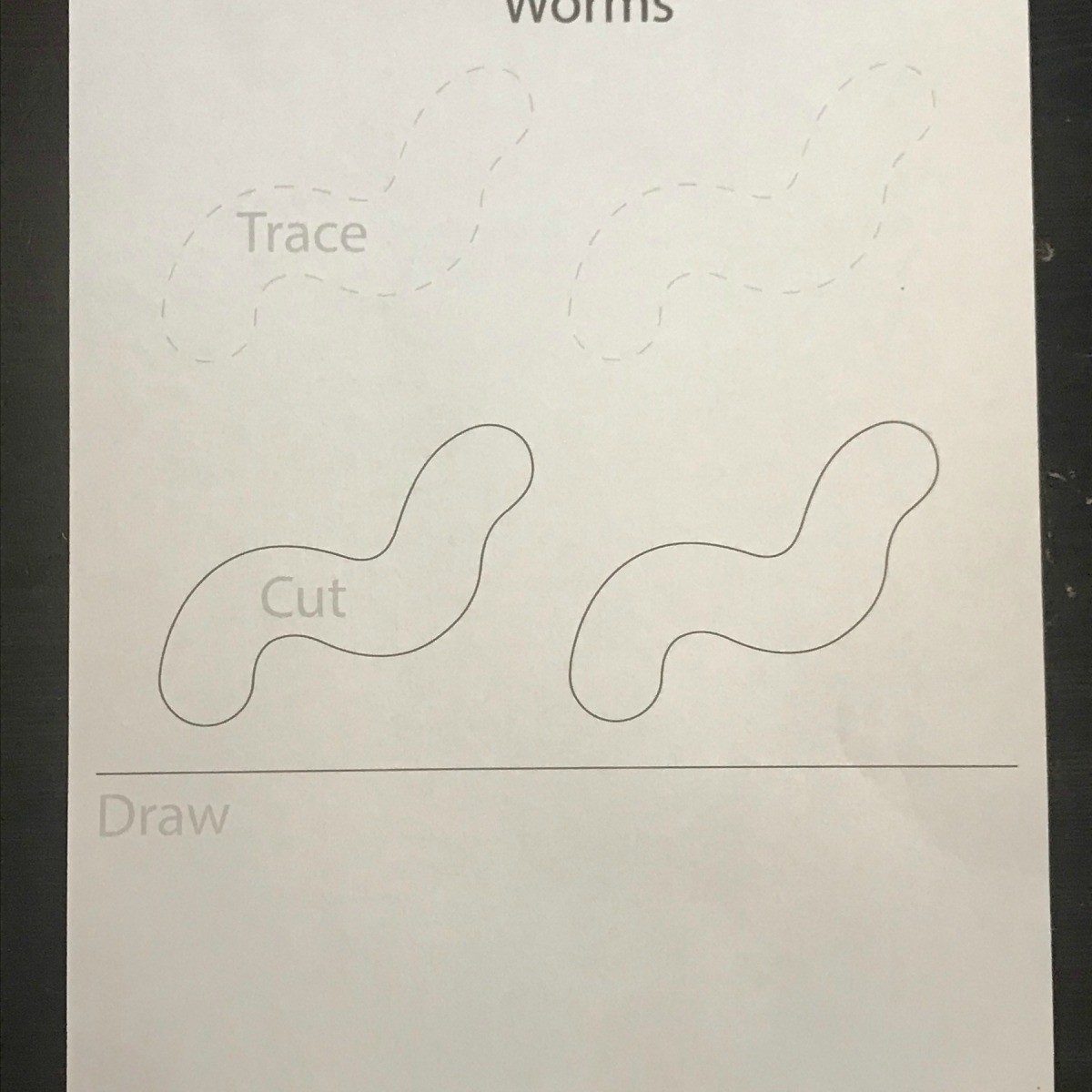 Trace, Cut, and Draw (Worm) | ThriftyFun