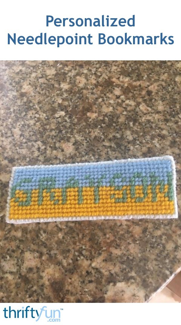 Personalized Needlepoint Bookmarks | ThriftyFun