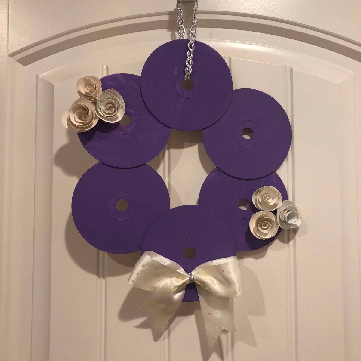 Painted CD Wreath | ThriftyFun