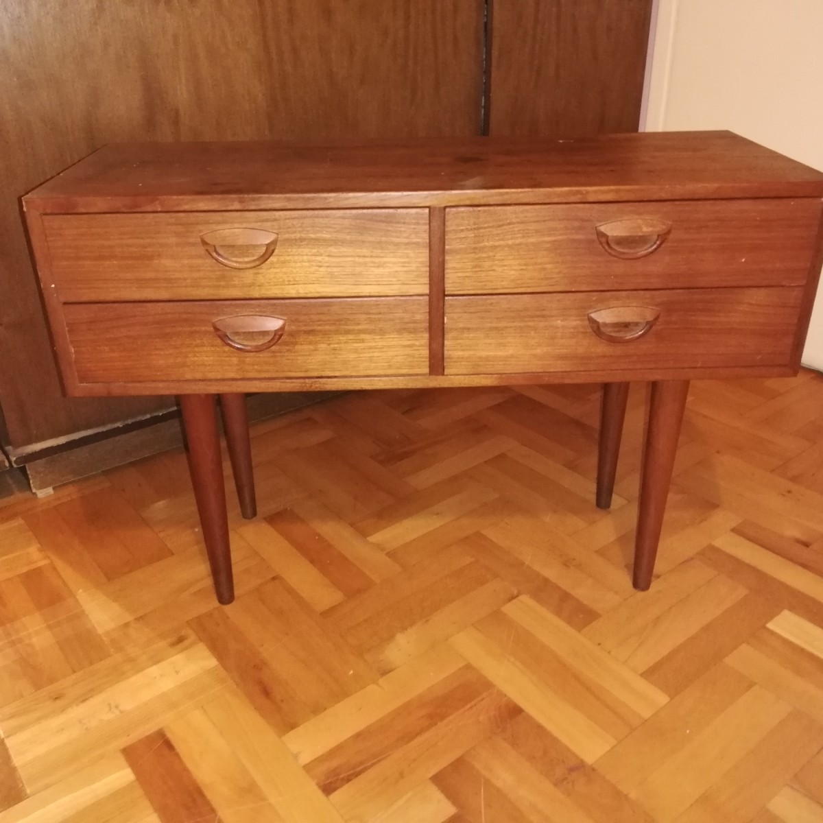 Value of a Danish Mid-century Teak Console with Entry Chest? | ThriftyFun