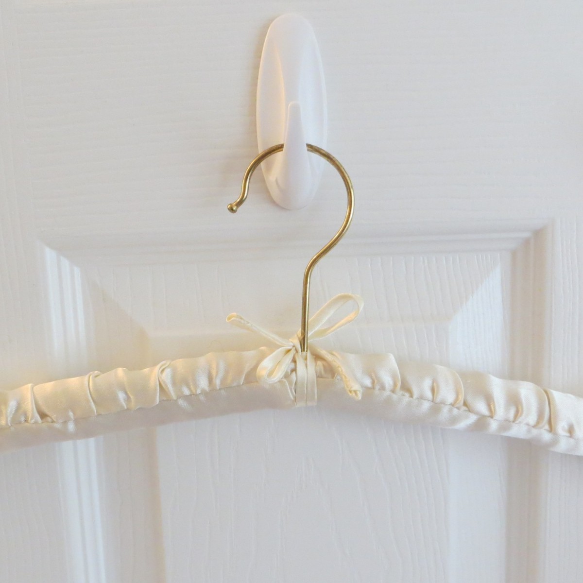 Satin Hangers With Buttons | ThriftyFun