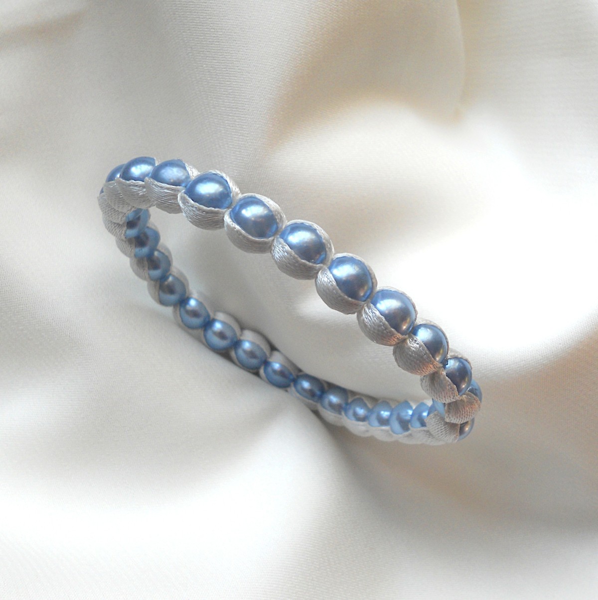 Bangle with Beads and Ribbon | ThriftyFun