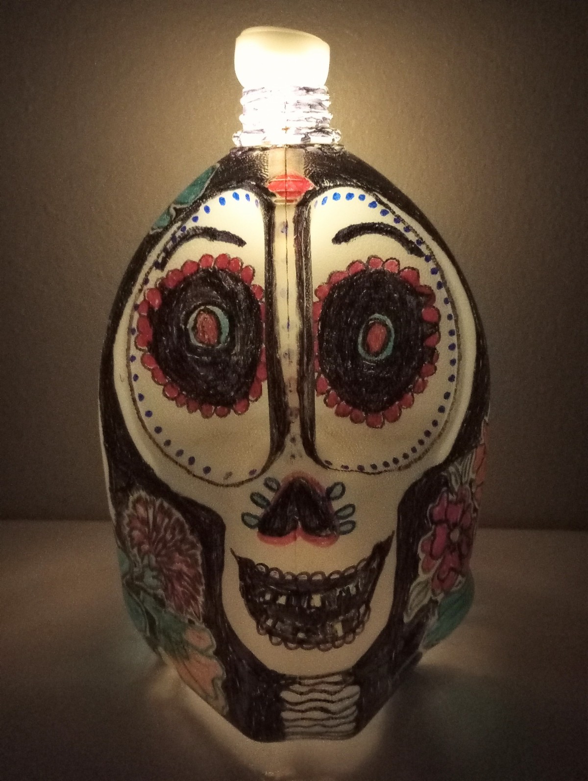 Day of the Dead Milk Gallon Skull | My Frugal Halloween