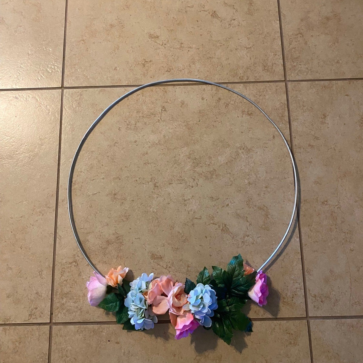 Simple Hoop Floral Wreath | ThriftyFun