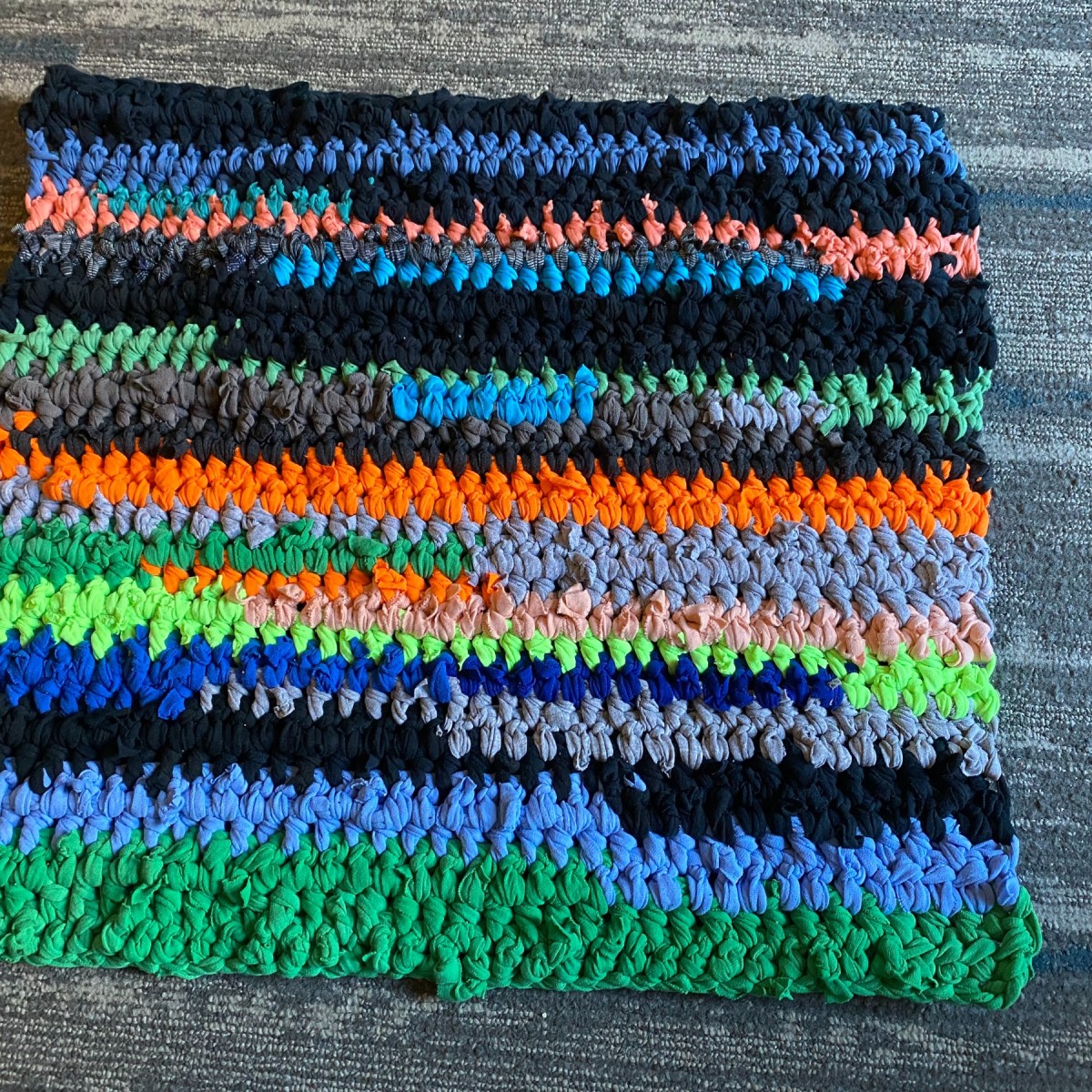 Crochet T-shirt Rug | ThriftyFun